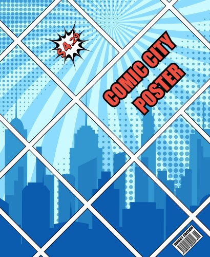 Comic book page template Royalty Free Vector Image