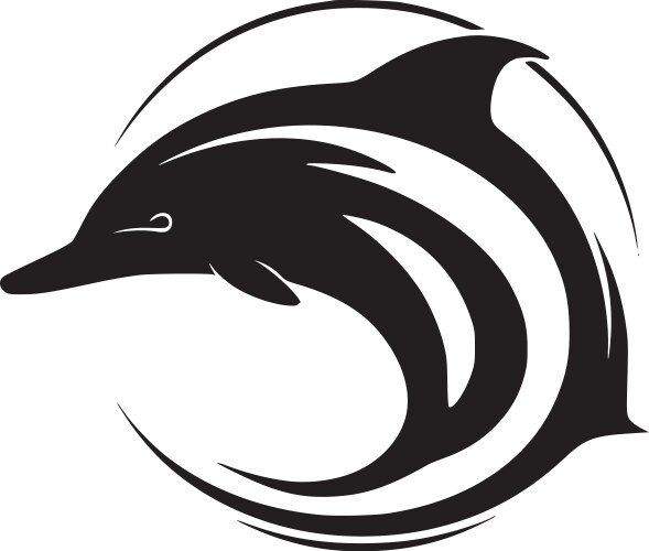 Dolphin Black and White Vector Images (over 10,000)