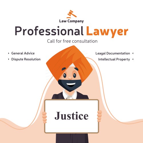 Experienced lawyers banner design template Vector Image