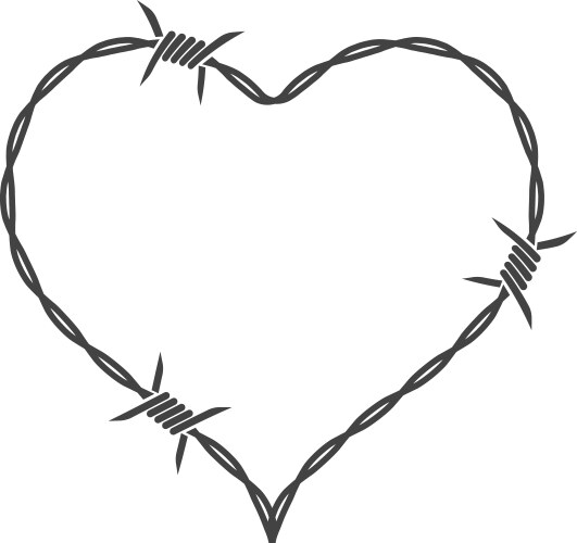 Barbed wire circle frame isolated Royalty Free Vector Image