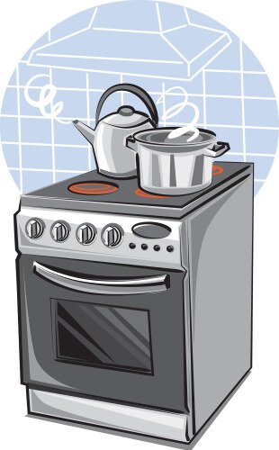 Electric cooker Royalty Free Vector Image - VectorStock