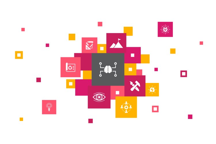 Creative strategy infographic 10 steps template Vector Image