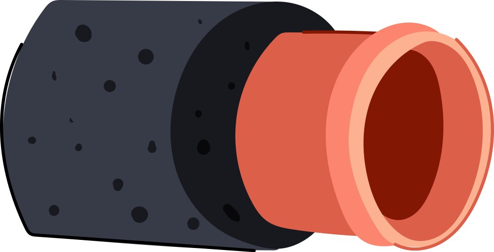 Moisture pipe insulation cartoon Royalty Free Vector Image