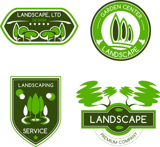 Eco parks and gardens landscape design service Vector Image