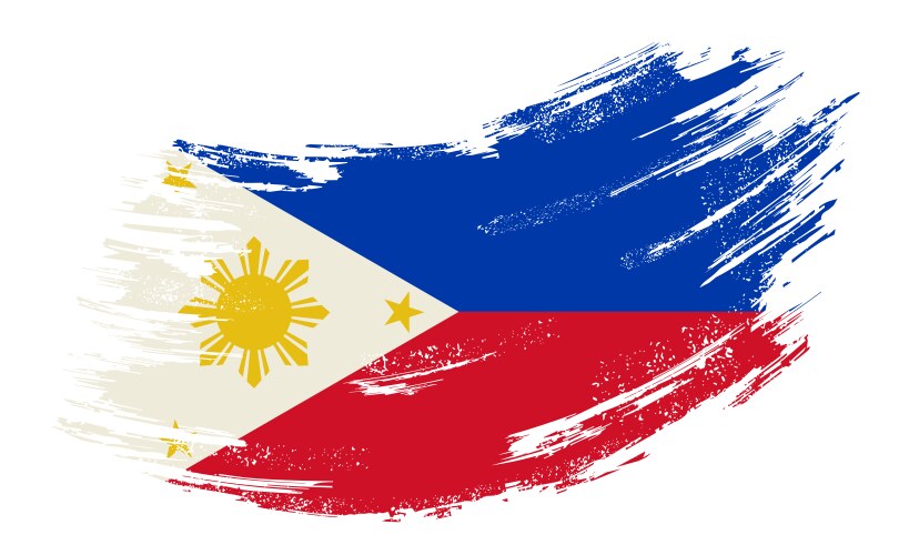 Philippines flag Royalty Free Vector Image - VectorStock