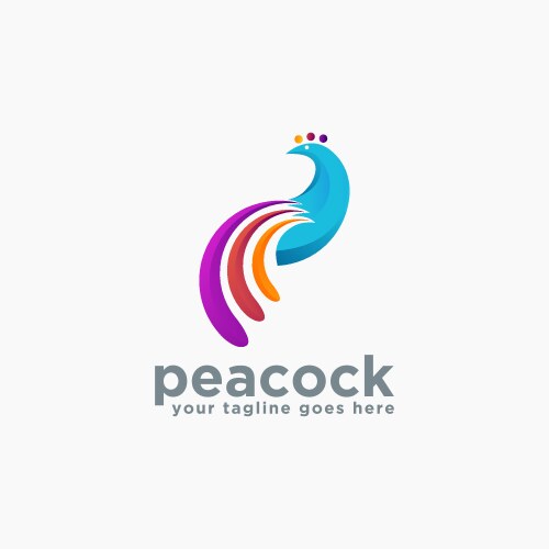 Abstract peacock template Royalty Free Vector Image