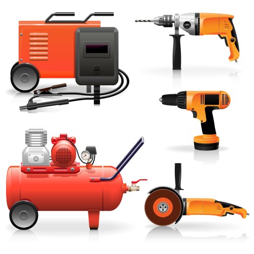 Power electric tools Royalty Free Vector Image