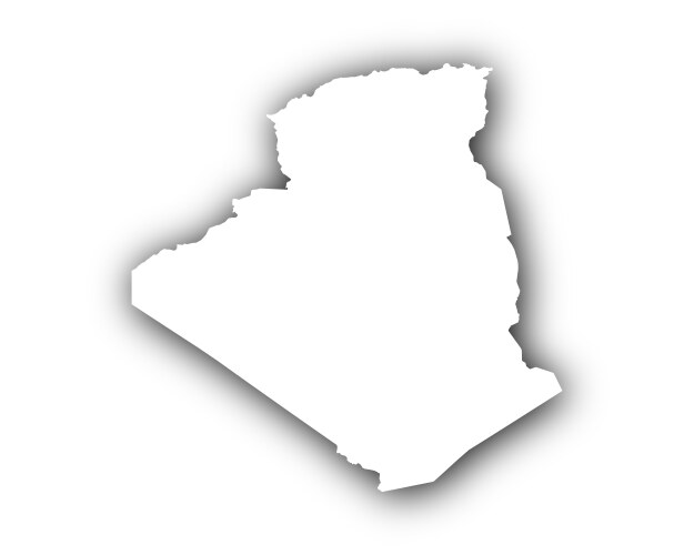 Algeria simplified sketch map Royalty Free Vector Image