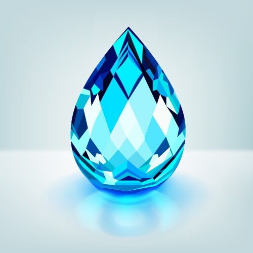 One big light blue drop Royalty Free Vector Image