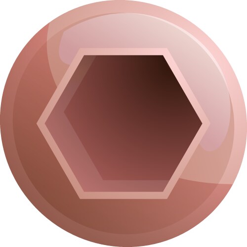 Torx metal screw head icon cartoon style Vector Image