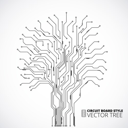 Circuit board pattern abstract technology Vector Image