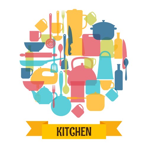 Kitchen pattern Royalty Free Vector Image - VectorStock