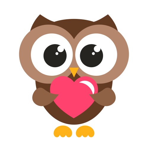 Cute red owl Royalty Free Vector Image - VectorStock