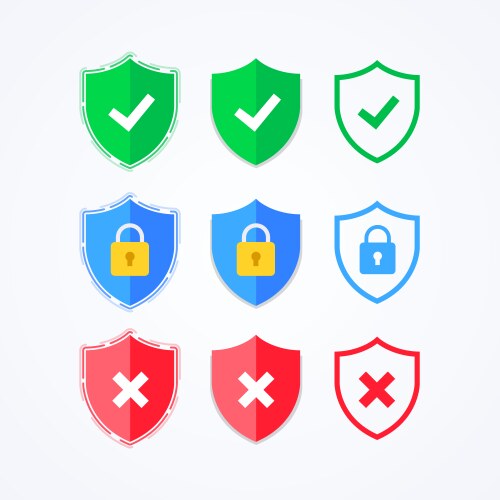 Check mark yes and no icons set Royalty Free Vector Image
