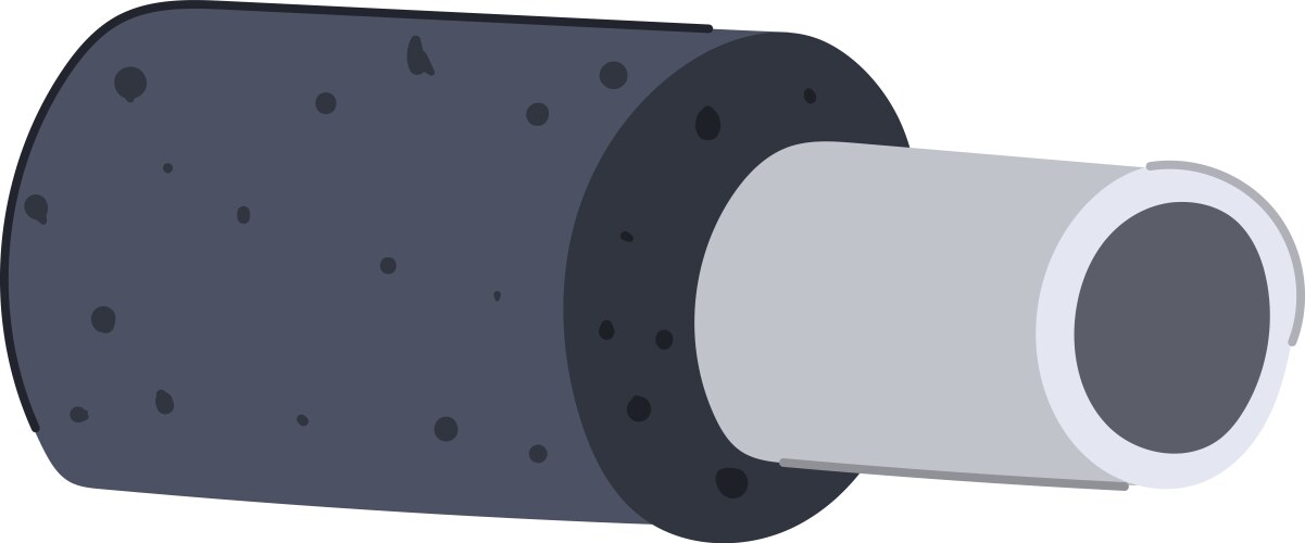 Temperature pipe insulation cartoon Royalty Free Vector