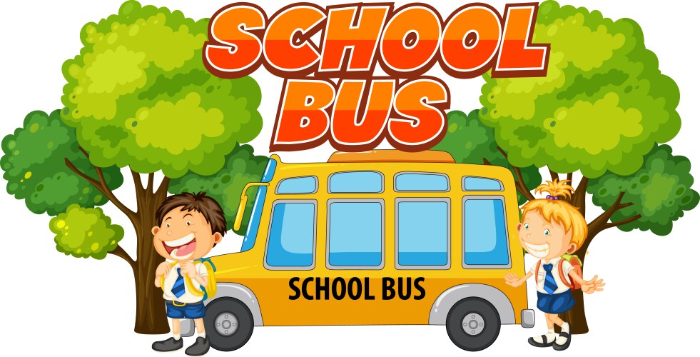 Logo for school bus Royalty Free Vector Image - VectorStock
