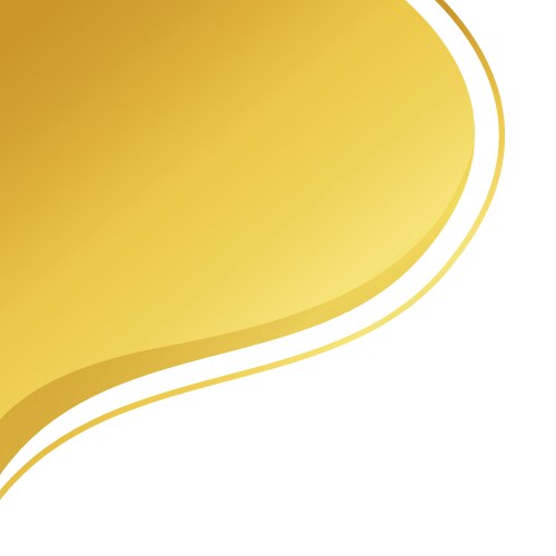 Golden wave shape for corner border certificate Vector Image