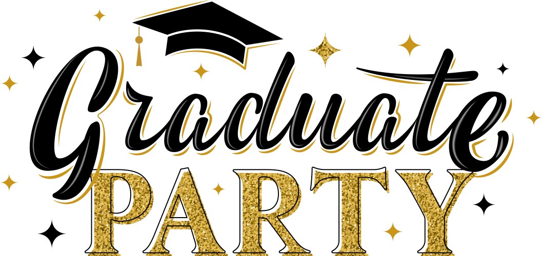 Congratulations graduates logo graduation Vector Image