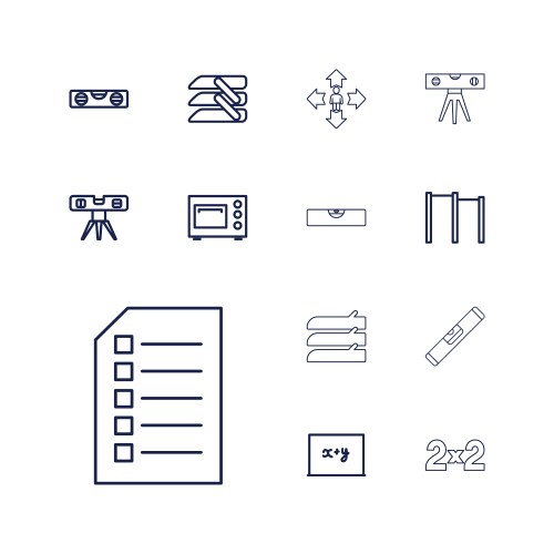 Horizontal icons Royalty Free Vector Image - VectorStock
