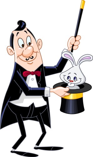 Magician tasty fresh banana mascot cartoon style Vector Image