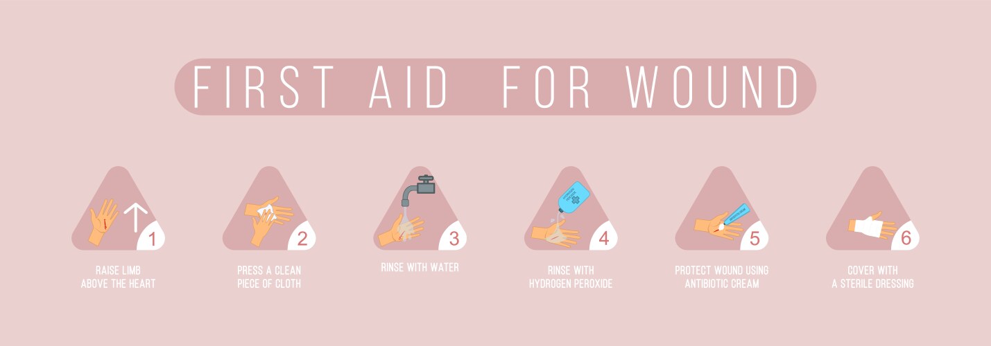 Palm Wound First Aid Royalty Free Vector Image