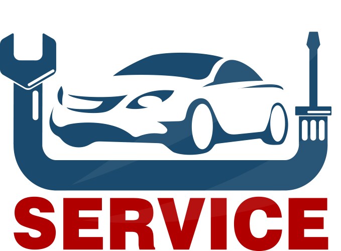Auto center garage service and repair logo Vector Image