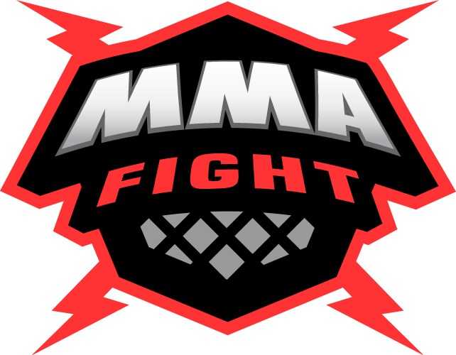 Mixed martial arts logo Royalty Free Vector Image