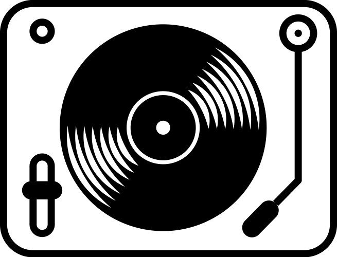 Vinyl record logo template design Royalty Free Vector Image