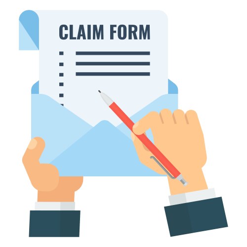 Claim form isometric Royalty Free Vector Image