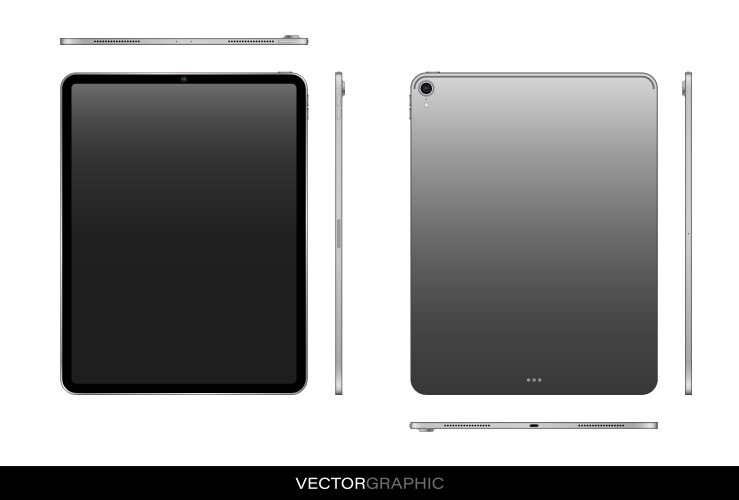 Computer monitor template big vertical Royalty Free Vector