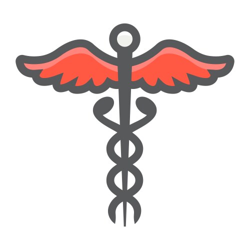 Caduceus symbol healthcare conceptual homeopathy Vector Image Caduceus symbol healthcare conceptual homeopathy Vector Image