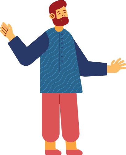 Hindu man with turban Royalty Free Vector Image