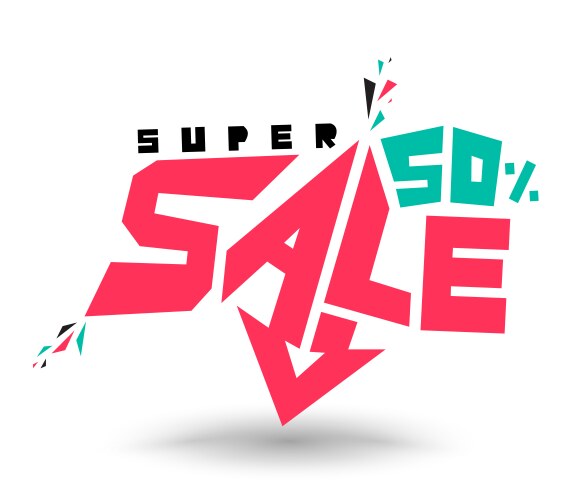 Outlet banner design Royalty Free Vector Image