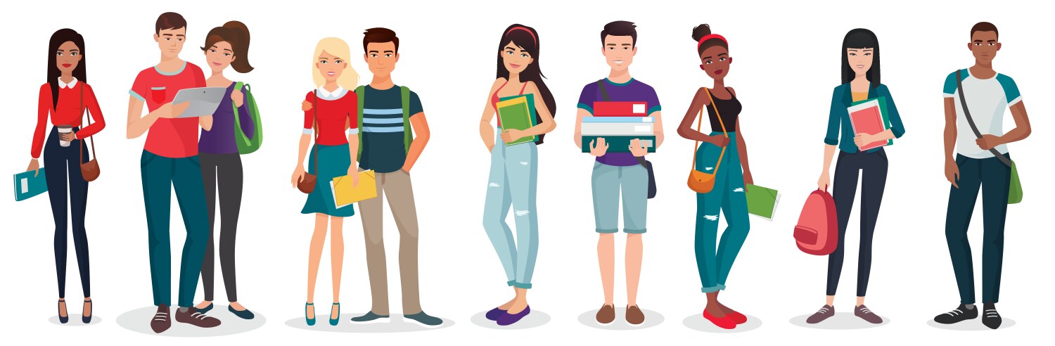 Diverse Students Vector Images (over 13,000)
