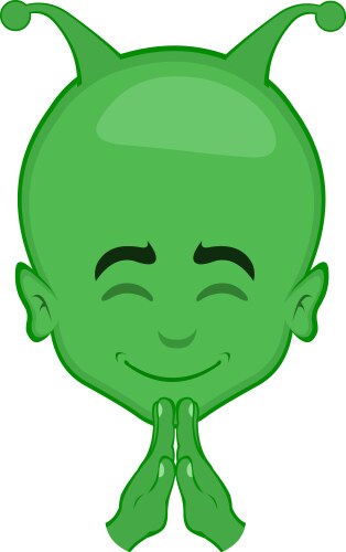 Head blond man praying hands Royalty Free Vector Image