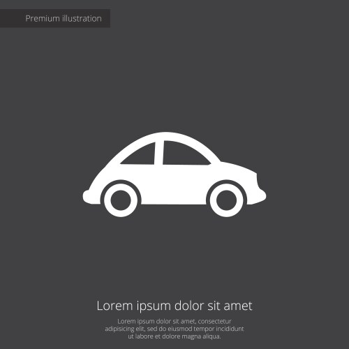 Electric Car Premium Icon Royalty Free Vector Image