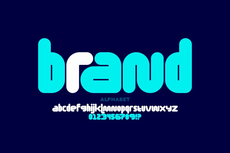 Modern lowercase style font design alphabet Vector Image