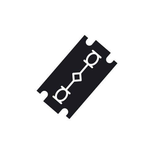 Shaving razor icon symbol on white background Vector Image