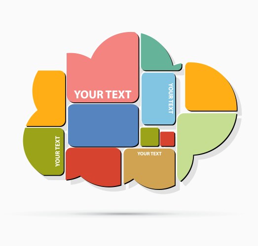 Cloud from color tiles format Royalty Free Vector Image