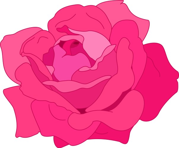 Rose flower clip art Royalty Free Vector Image
