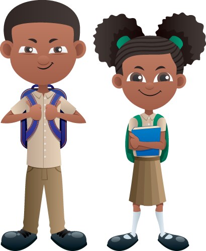 Students indian on white Royalty Free Vector Image