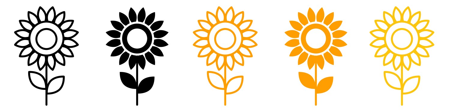 Sunflower Black and White Vector Images (over 18,000)