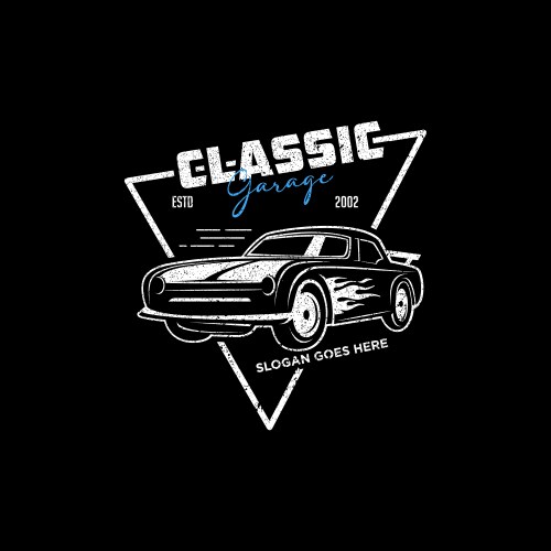 Classic car repair and service logo premium best Vector Image