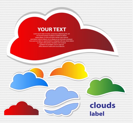 Cloud from color tiles format Royalty Free Vector Image