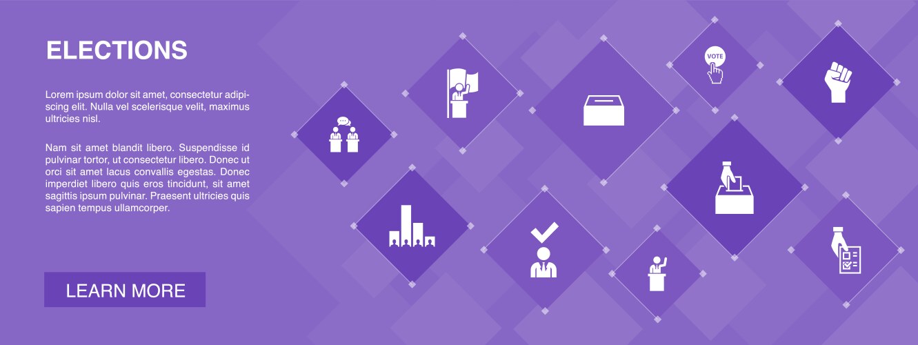 Elections infographic 10 option ui design voting Vector Image