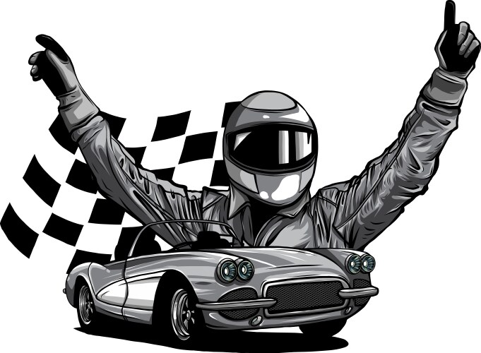 A race car driver Royalty Free Vector Image - VectorStock