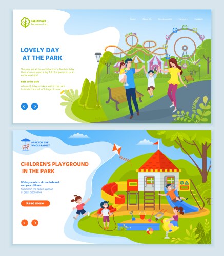 Playground colorful posters Royalty Free Vector Image