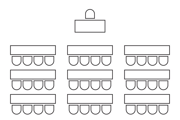 Auditorium seatings plan top view round Royalty Free Vector