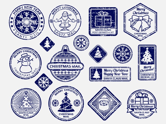 Vintage postage stamps Royalty Free Vector Image