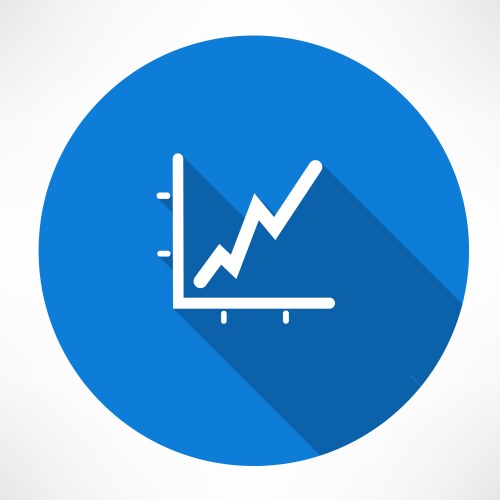 Sales growth chart icon Royalty Free Vector Image